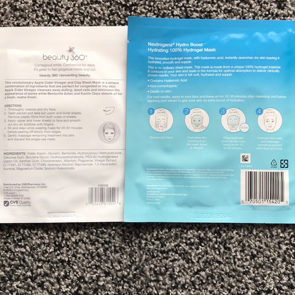 Neutrogena | Makeup | Pack Of 5 Face Masks | Poshmark